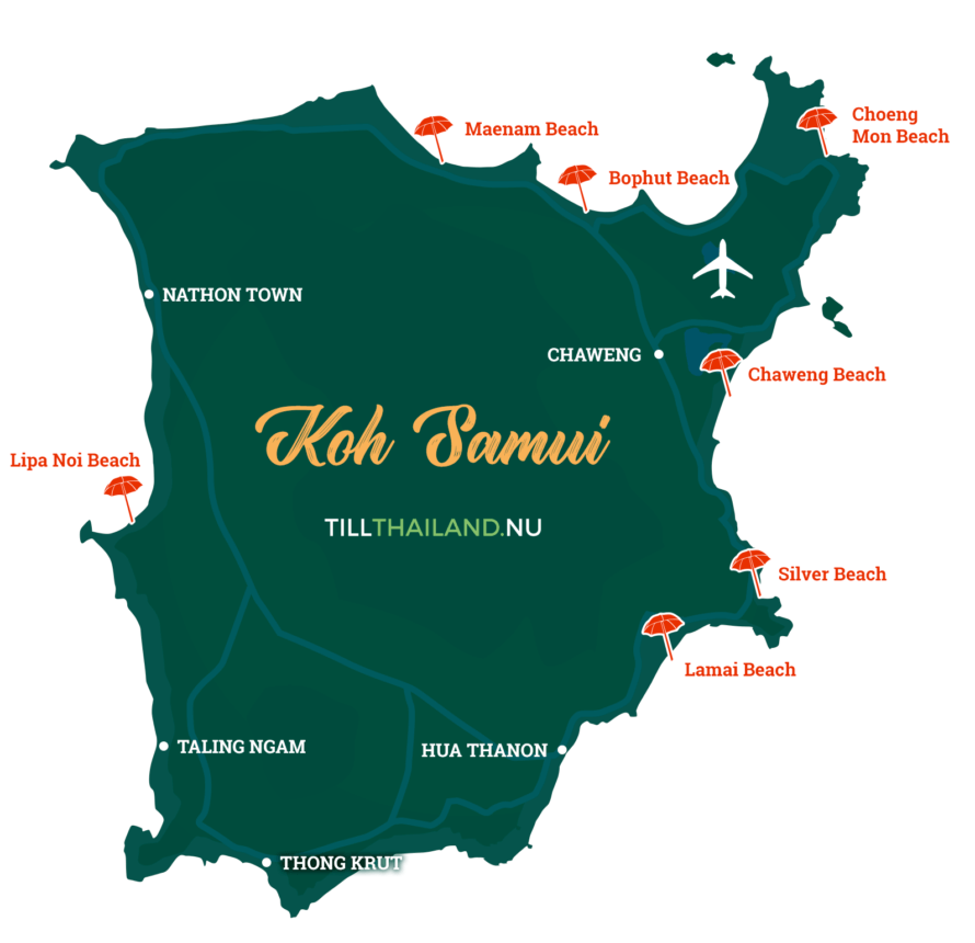 Karta över Koh Samui ℹ️